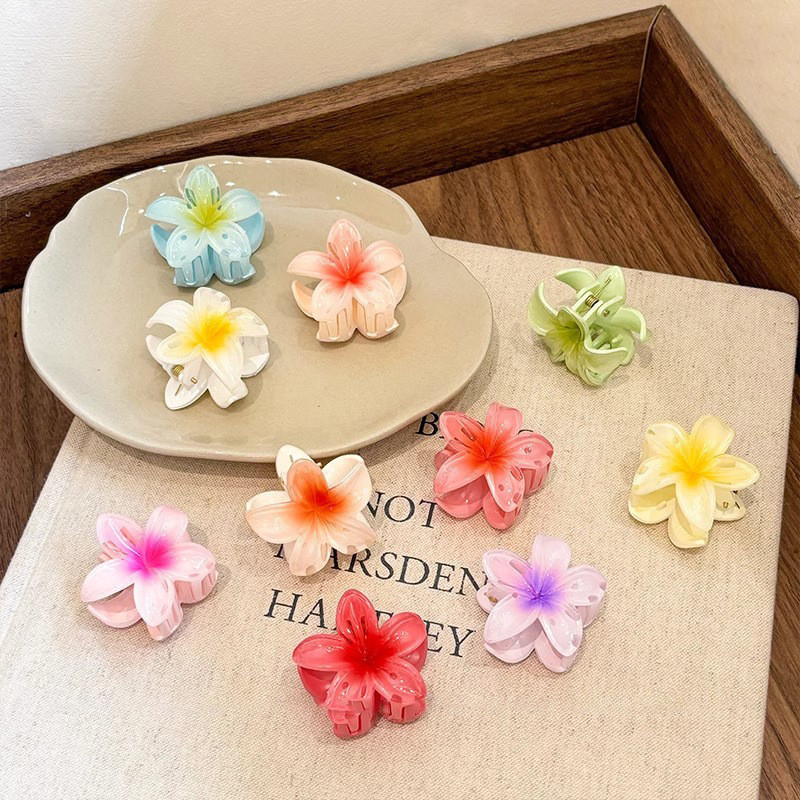 Jual Jepit Rambut Model Bunga Kamboja Akrilik Hair Clip Aksesories ...