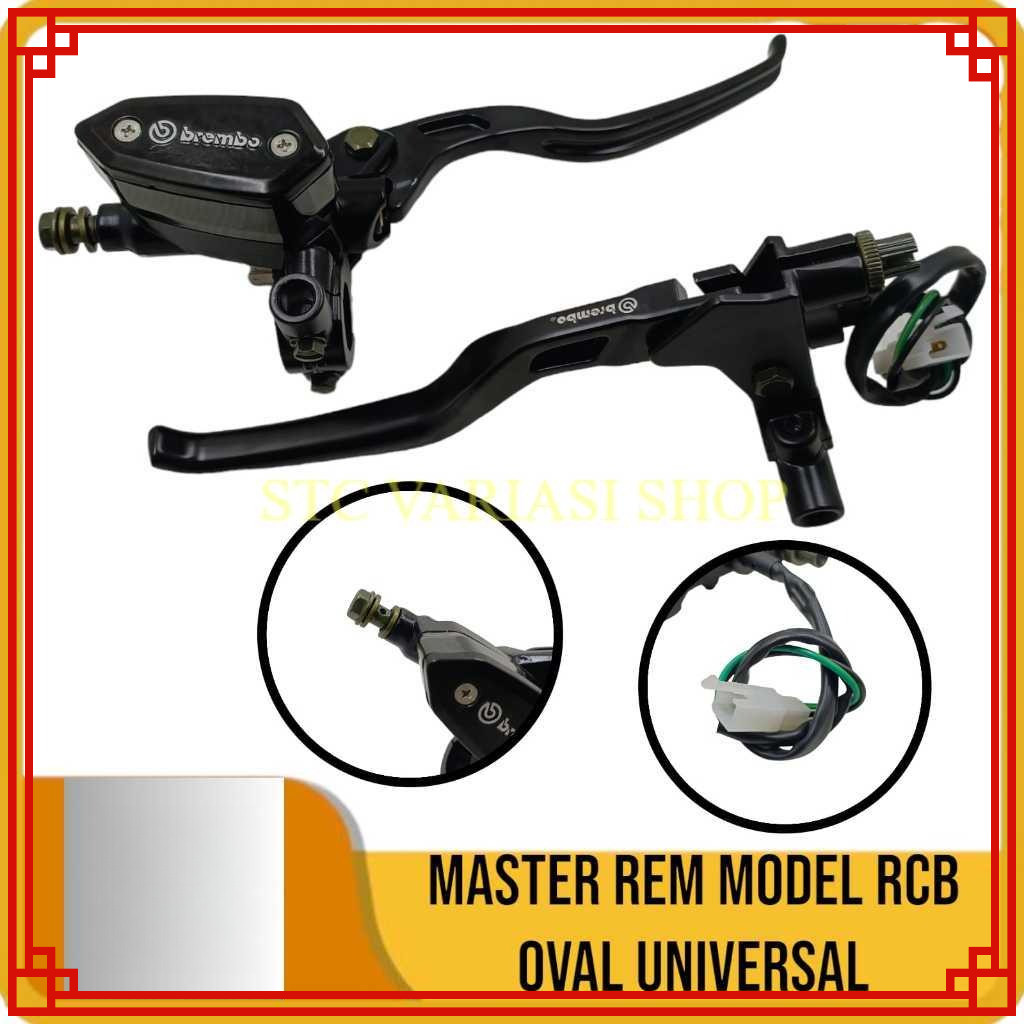 Jual Master rem oval model rcb set kiri kanan universal Beat-Mio-Satria ...