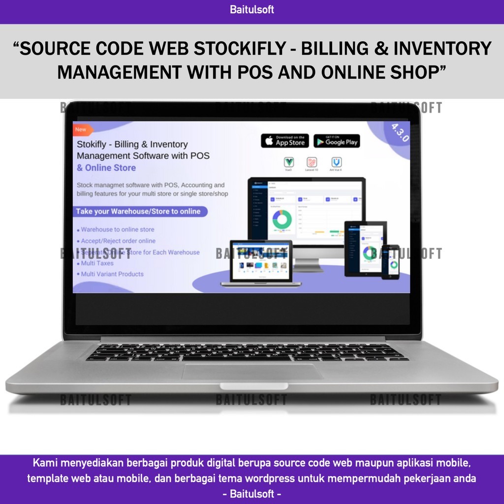 Jual SOURCE CODE APLIKASI WEB STOCKIFLY - BILLING & INVENTORY MANAGEMENT WITH POS AND ONLINE ...
