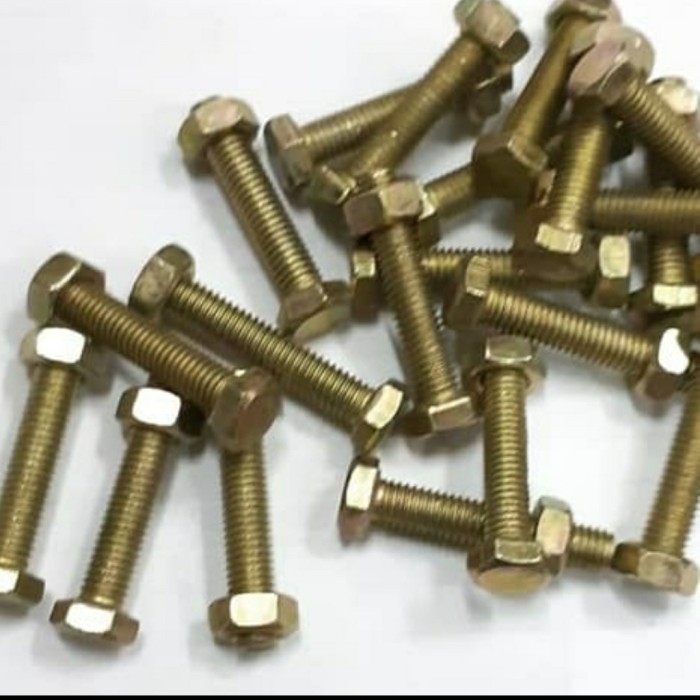 Jual JBS99 baut mur hexagonal besi kuning m5 x 30 kunci 8 (20PCS ...