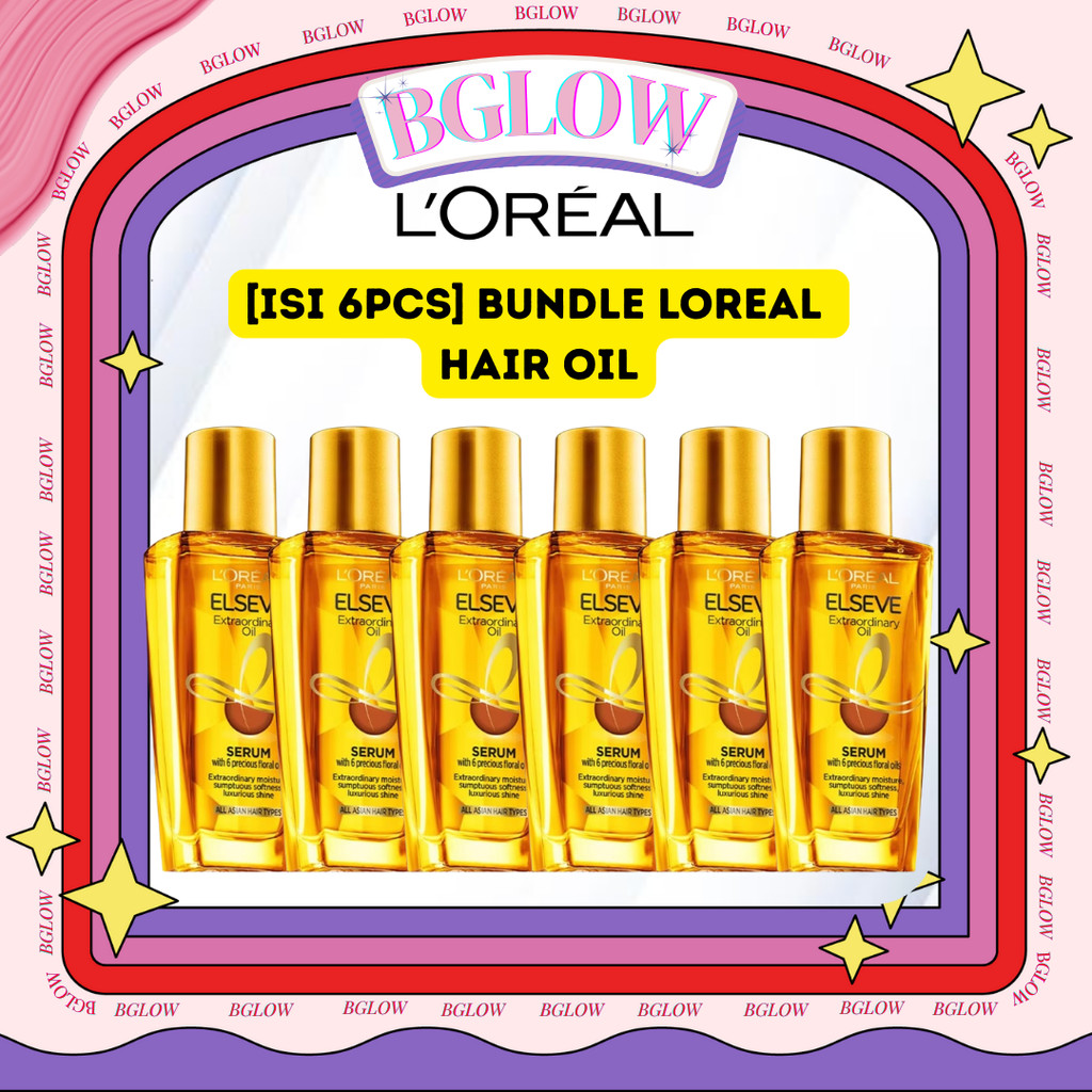 Jual [ISI 6PCS]BUNDLE Loreal Paris Elseve Extraordinary Oil Gold / hair ...