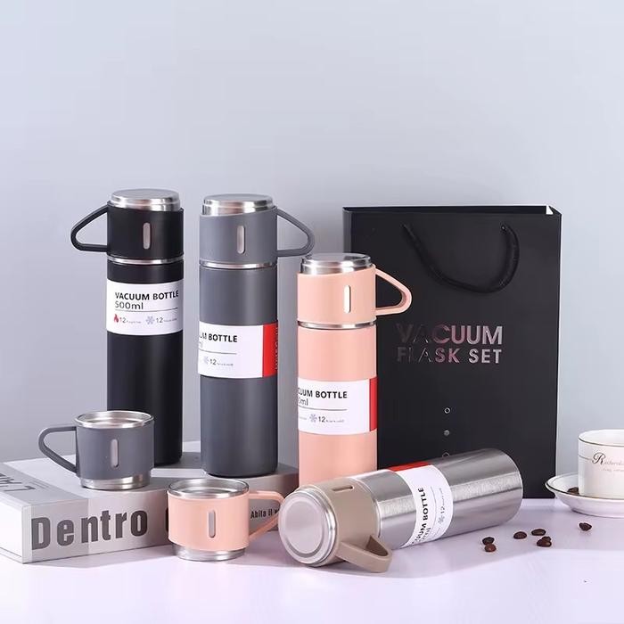 Jual SET Termos Sultan / Vacuum Flask Set Gelas Cangkir Stainless Steel ...