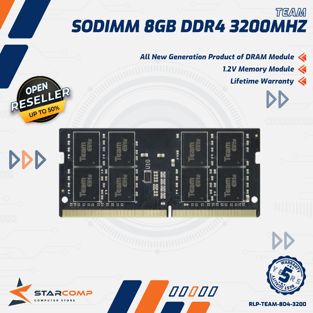 Jual Team Elite 8GB DDR4 3200MHz RAM LAPTOP NOTEBOOK SODIMM Memory ...