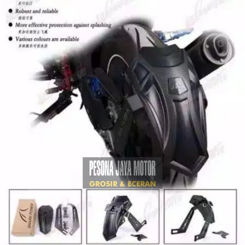 Jual Mud Guard New Shark Power Universal R15,Cbr150r,Vixion,Xabre,Ninja ...