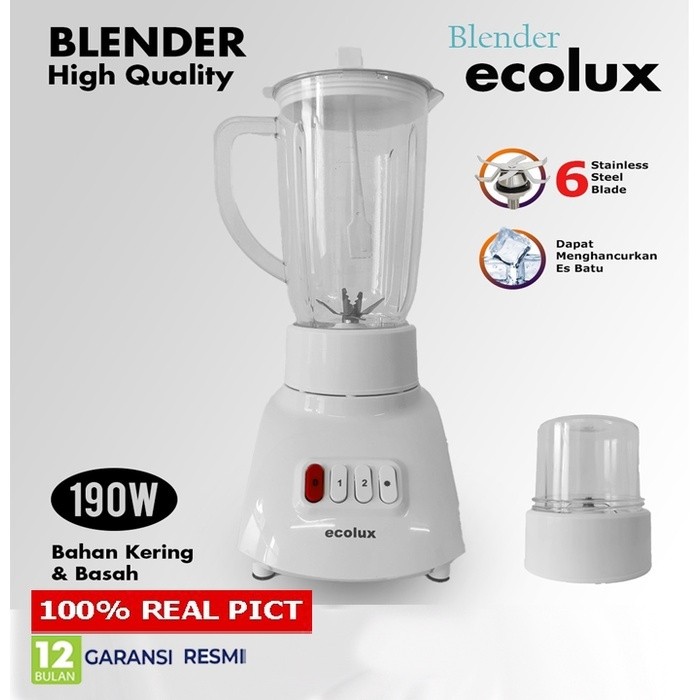 Jual Zenith - BLENDER PLASTIK 2 IN 1 Blender Jus Blender Penggiling Low Watt with 6 Mata Pisau ...