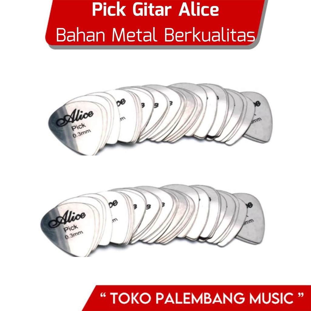 Jual Pick Gitar Alice Metal Pick Besi Stainless Steel Pick Guitar Picks ...