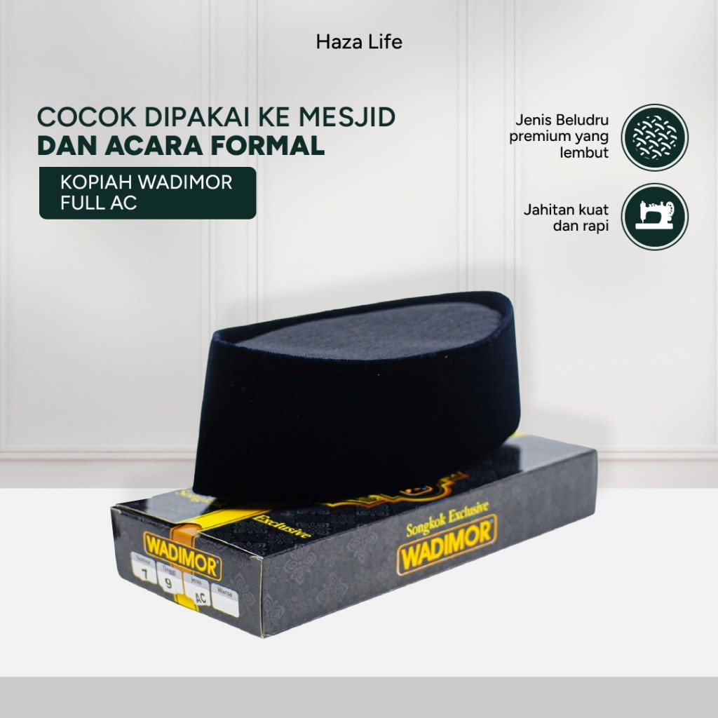 Jual Peci Wadimor Full Ac Kopiah Songkok Perlengkapan Sholat Nyaman ...