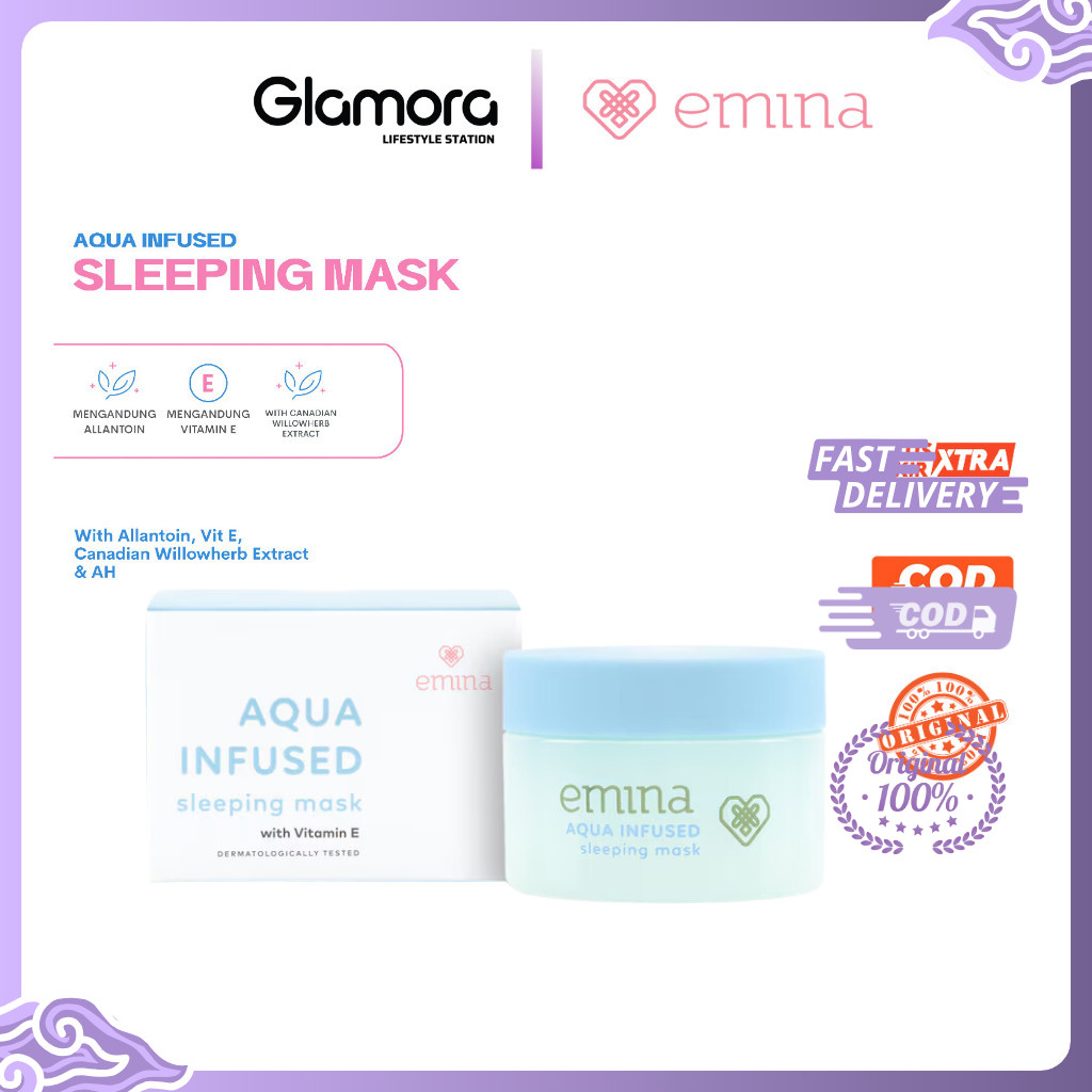 Jual EMINA AQUA INFUSED SLEEPING MASK 30 G | Shopee Indonesia
