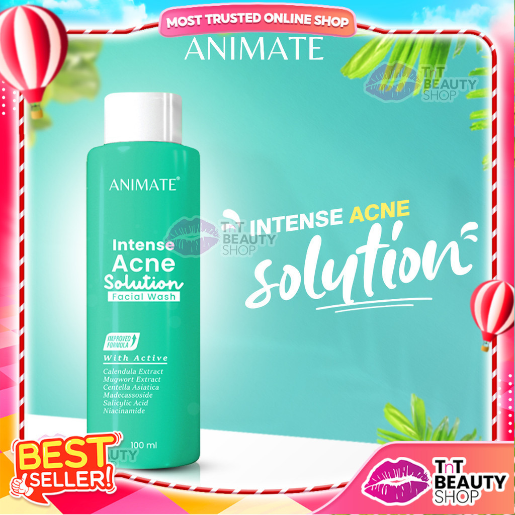 Jual Animate Intense Acne Solution Facial Wash 100ml | TnT Beauty Shop ...