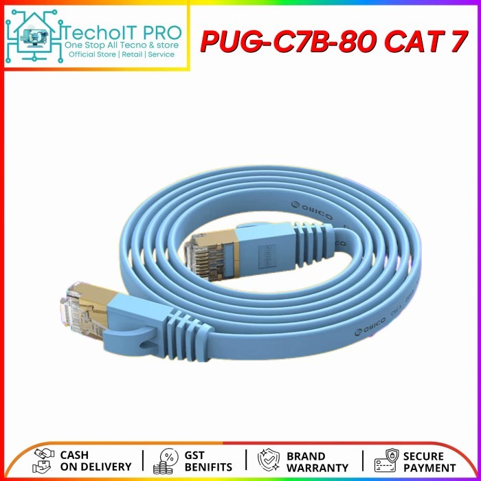 Jual Orico Kabel LAN CAT 7 Flat 8 Meter - PUG-C7B-80 | Shopee Indonesia