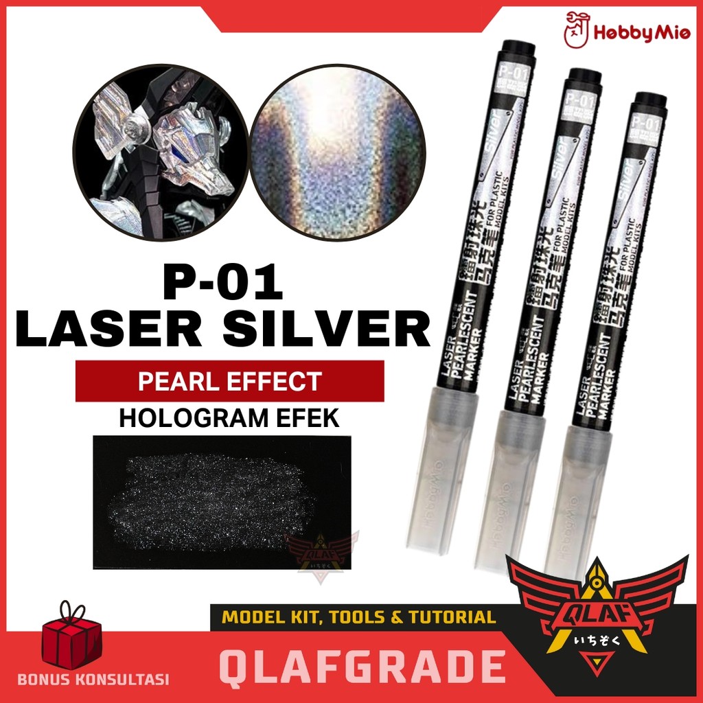 Jual Pearl Effect P-01 LASER SILVER - Hobby mio Laser Pearlescent ...