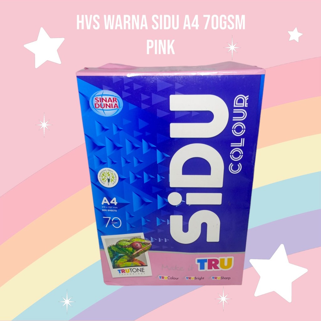 Jual Kertas HVS Warna Sidu A4 Murah 70gsm Warna Pink | Shopee Indonesia