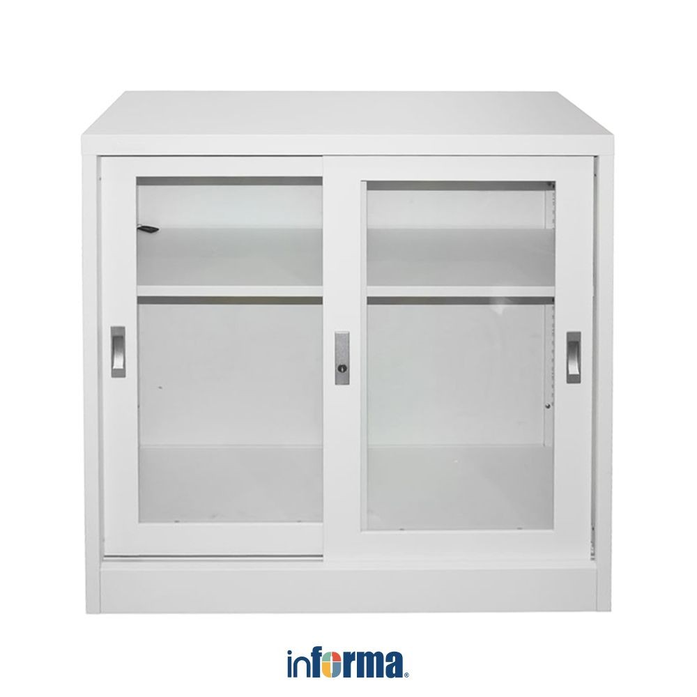 Jual Informa Kabinet Kantor Metal Pintu Kaca Geser Low - Putih Lemari ...