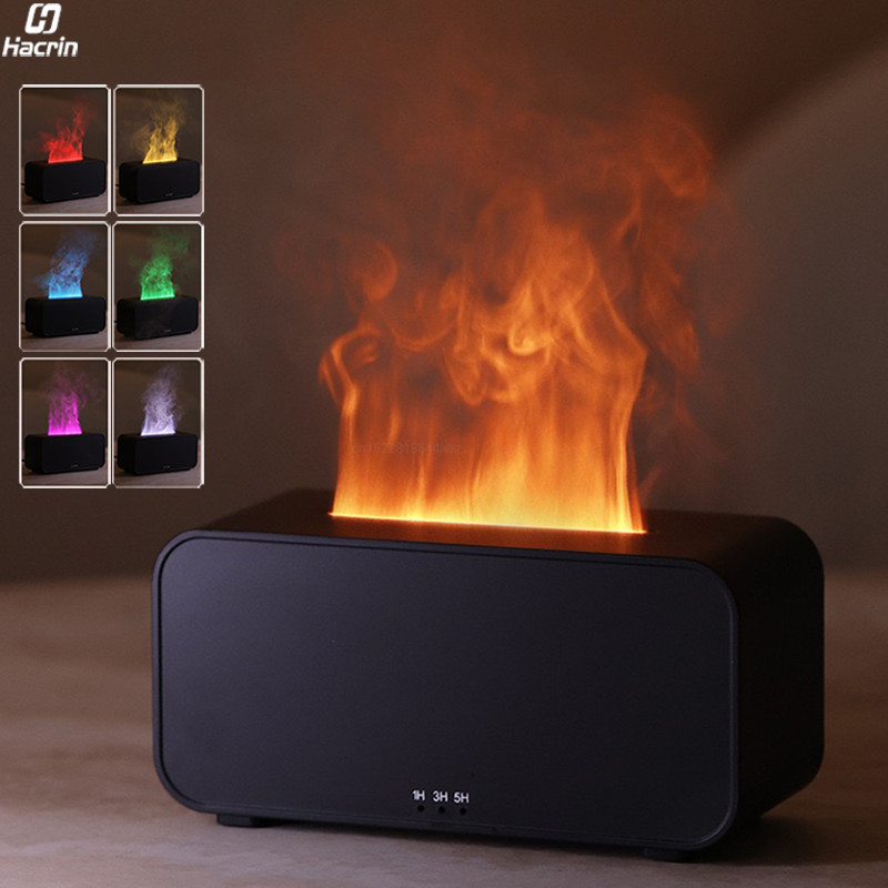 Jual Flame Air Humidifier Essential Oil Diffuser Aroma Humidifier Home Fragrance Diffuser with ...