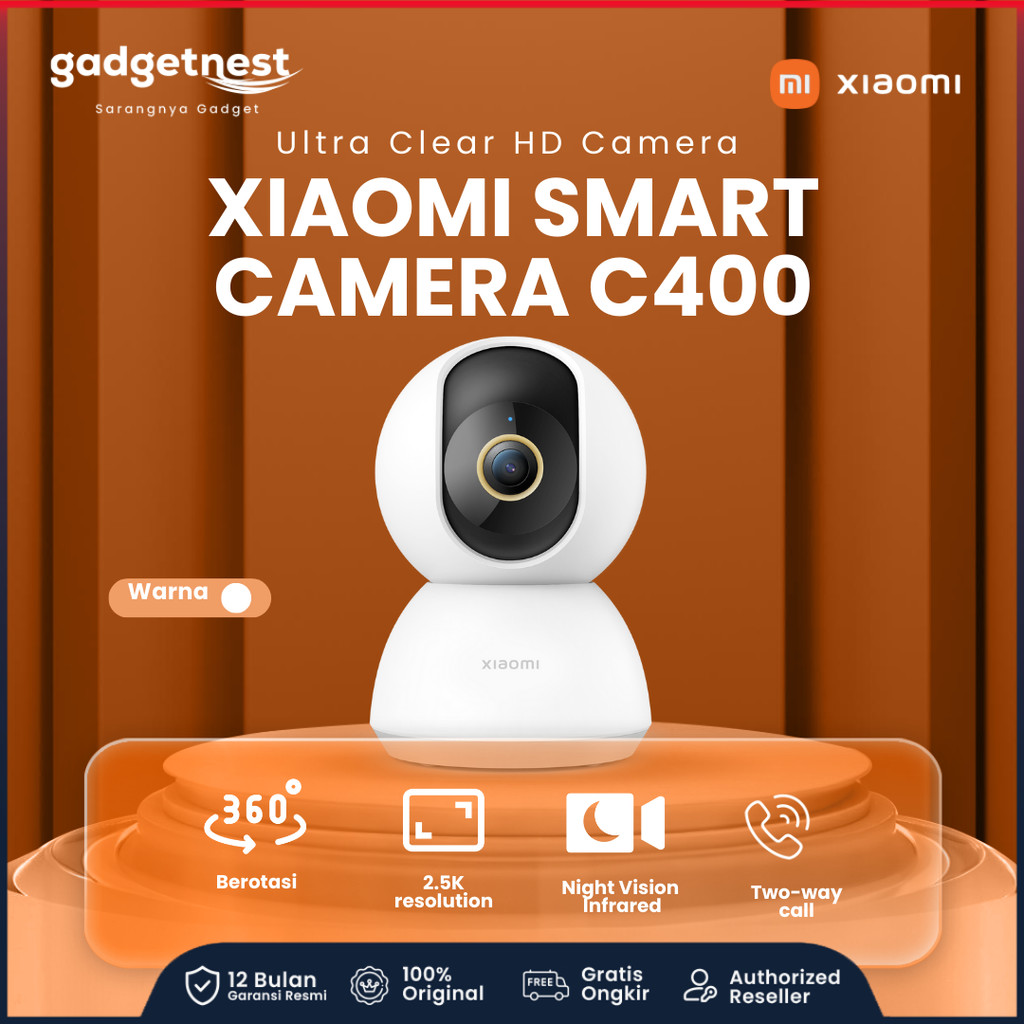 Jual Xiaomi Smart Camera C400 | CCTV Indoor | 4MP | Rotasi 360 ...