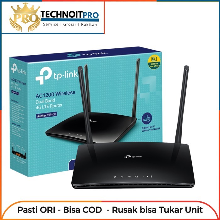 Jual TP-Link Archer MR400 AC1350 300Mbps 2.4GHz Wireless Dual Band 4G ...
