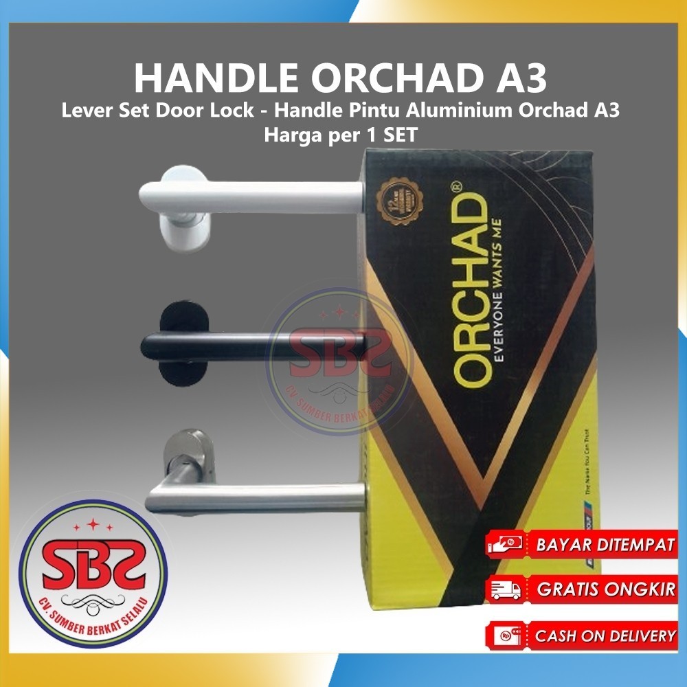 Jual ORCHAD Handle Pintu Aluminium A3 - Kunci Plus Handle Orchard A3 ...