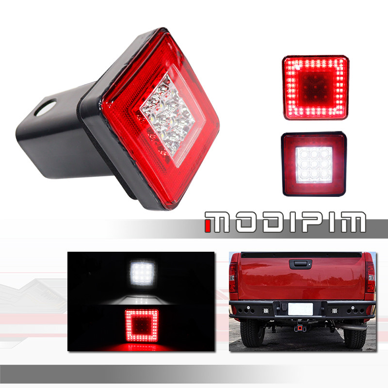 Jual Red & White LED Towing Hitch Cover Tail/Brake,Backup Reverse Light ...