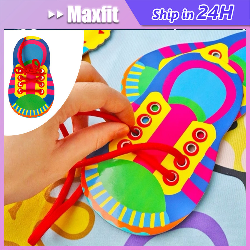 Jual Mainan Edukasi Belajar Mengikat Tali Sepatu Shoelace Threading ...