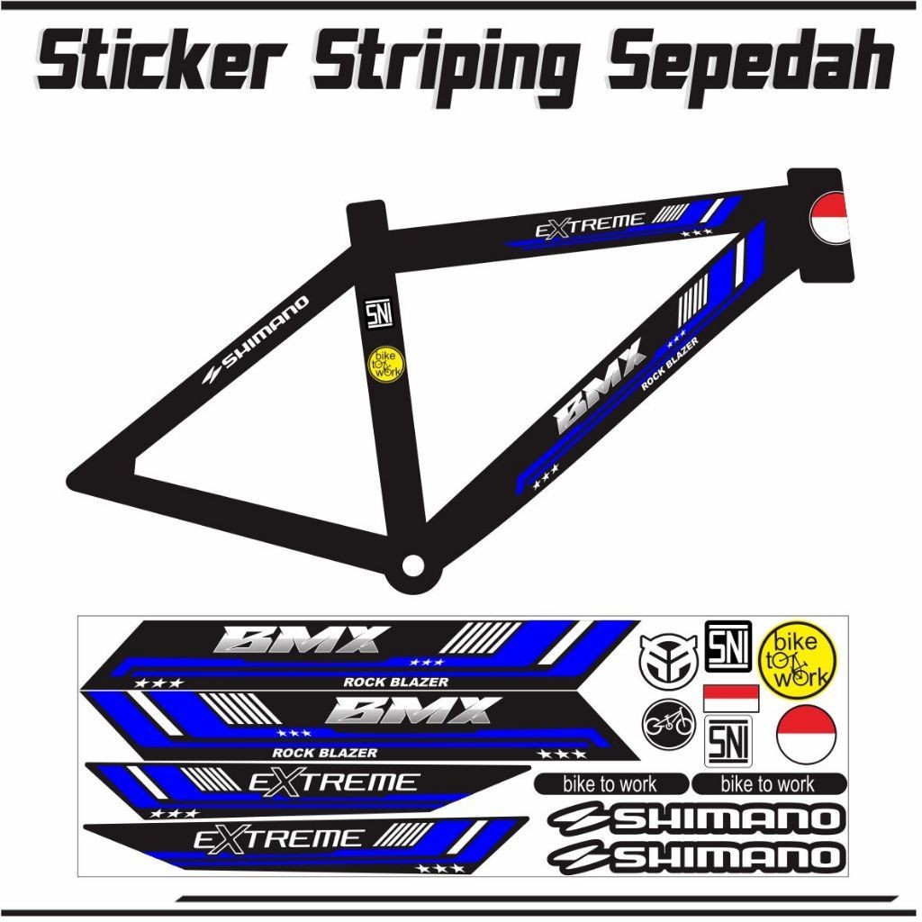 Jual STIKER / VARIASI BMX / STRIPING NEW MOTIF BMX / STIKER SEPEDAH ...