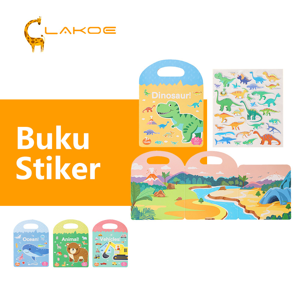 Jual LAKOEOFFICIALMALL Reusable Sticker Activity Book Mainan Edukasi ...