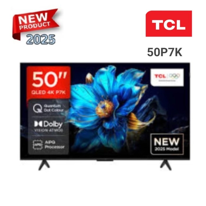 Jual TCL 50P7K 50 Inch TCL P7K-UK QLED 4K HDR TV, Smart TV Google TV ...