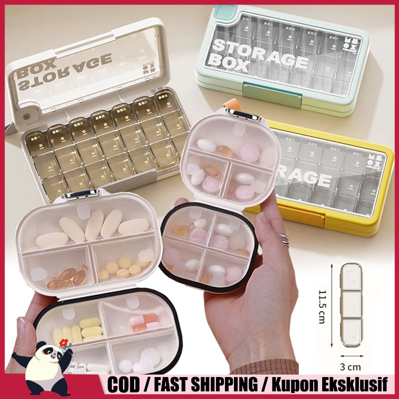 Jual Kotak Pil Portabel Pill Box Mini Segel Kotak Obat Travel Case ...