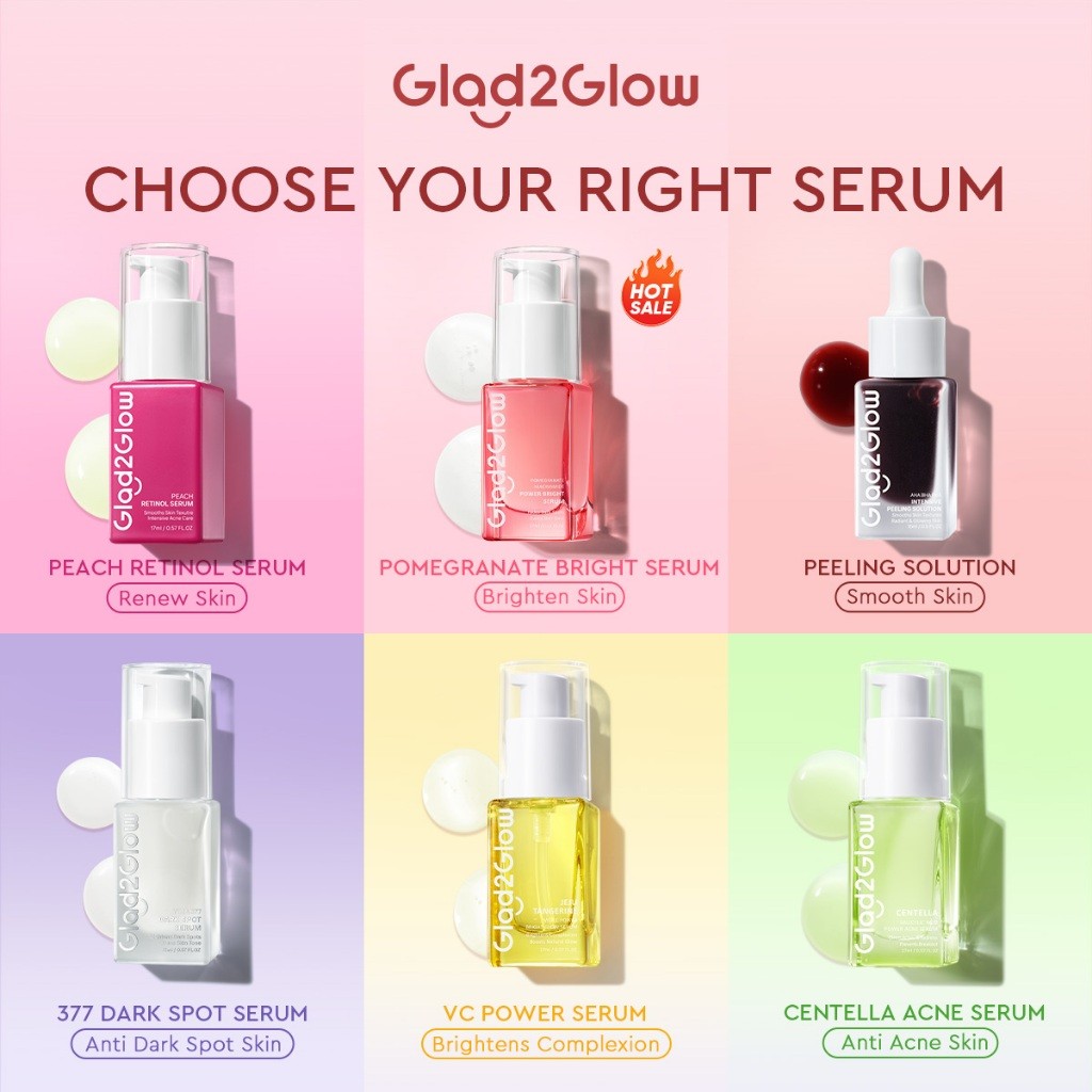 Jual [100%ORI] Glad2Glow Serum All Series - Pomegranate Niacinamide ...