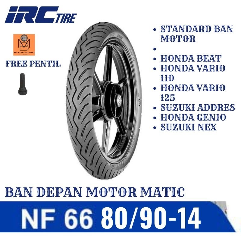 Jual Ban Depan Motor Matic IRC NF66 80 90 Ring 14 ber SNI Original ...