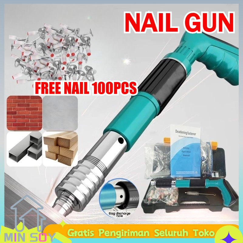Jual 【COD】Nail Gun Pistol Paku Fastening Gun Alat Tembak Paku 7.3mm ...