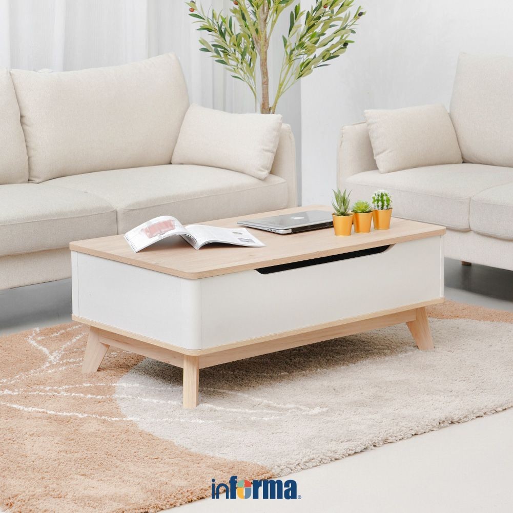 Jual Informa Percy Meja Tamu Rectangular - Putih Coffee Table Meja ...