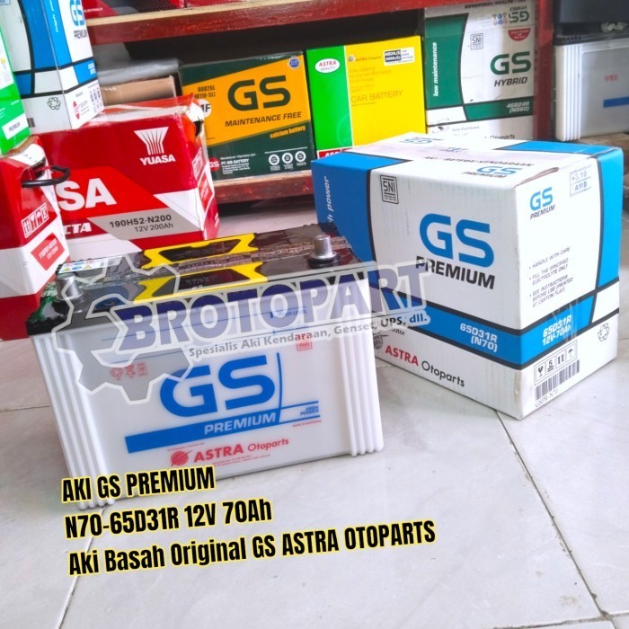 Jual Aki Mobil Accu GS ASTRA Premium N70 65D31R 12V 70Ah Original ...