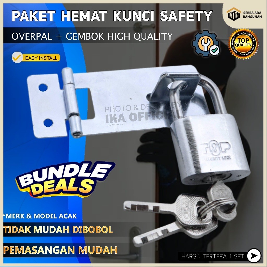 Jual Paket gembok nekel 30mm + cantolan gembok 4inch | Shopee Indonesia