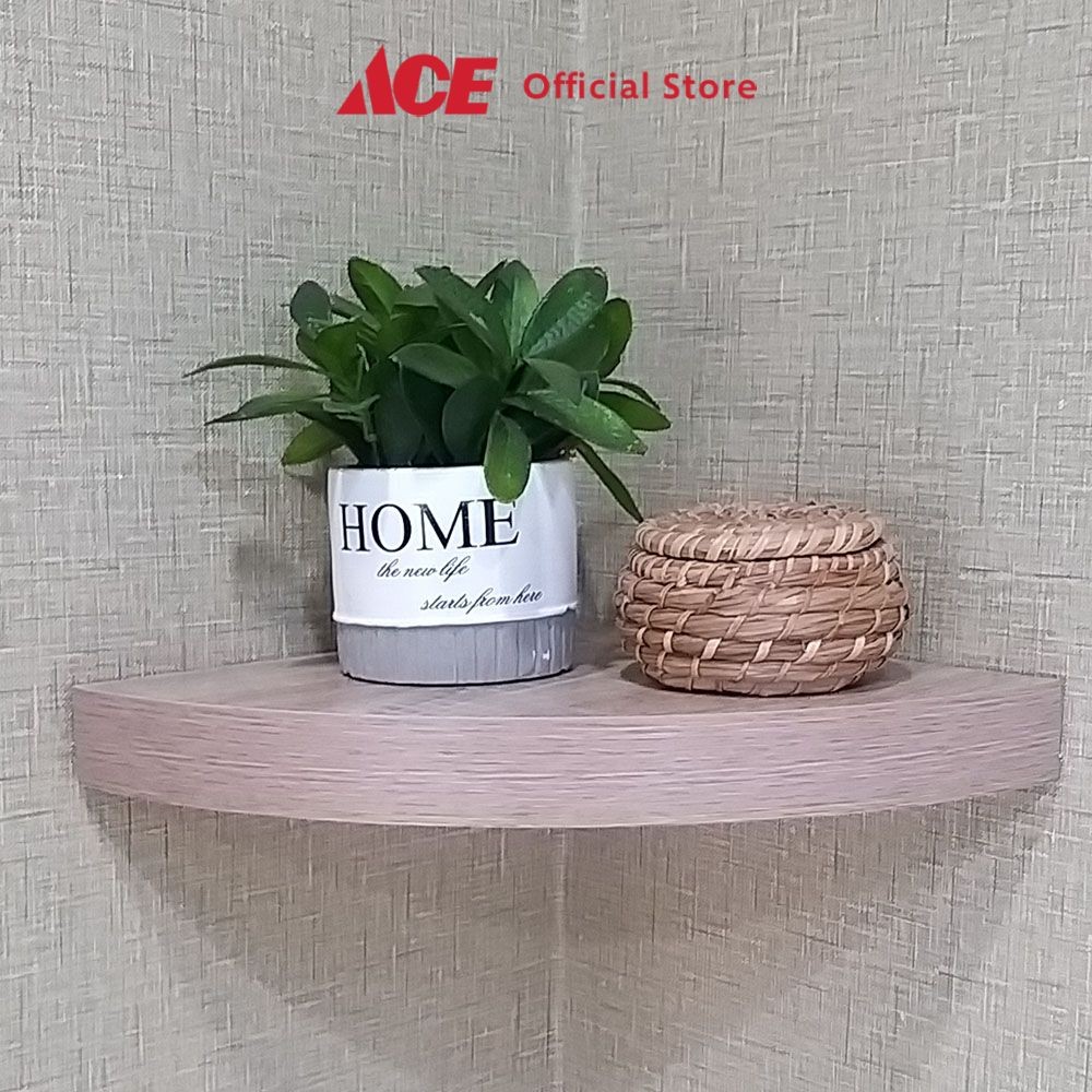 Jual Stora 25 cm Rak Dinding Sudut - Cokelat Oak Decorative Wall Shelf ...