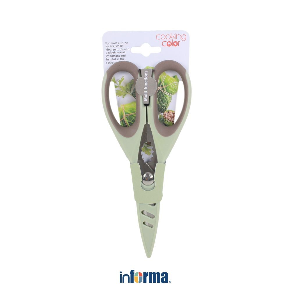 Jual Informa Cooking Color Prun Gunting Dapur - Hijau Alat Pemotong ...