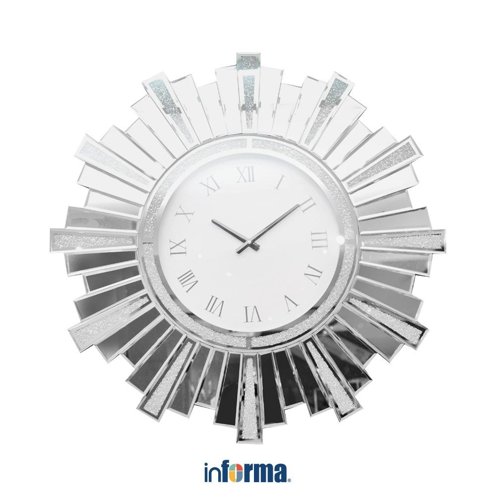 Jual Informa 80 cm Jam Dinding B049A - Silver Wall Clock Jam Tembok ...