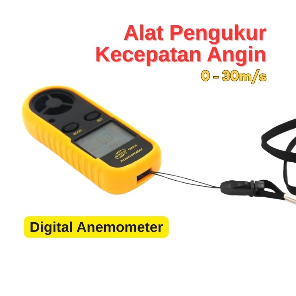 Jual Anemometer Alat Pengukur Kecepatan Angin Digital Anemo Meter Wind ...