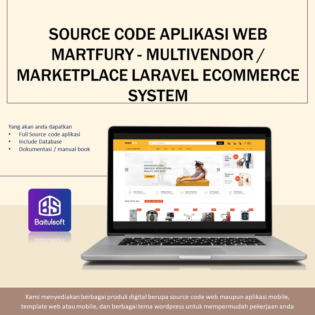 Jual SOURCE CODE APLIKASI WEB MARTFURY - MULTIVENDOR / MARKETPLACE LARAVEL ECOMMERCE SYSTEM ...