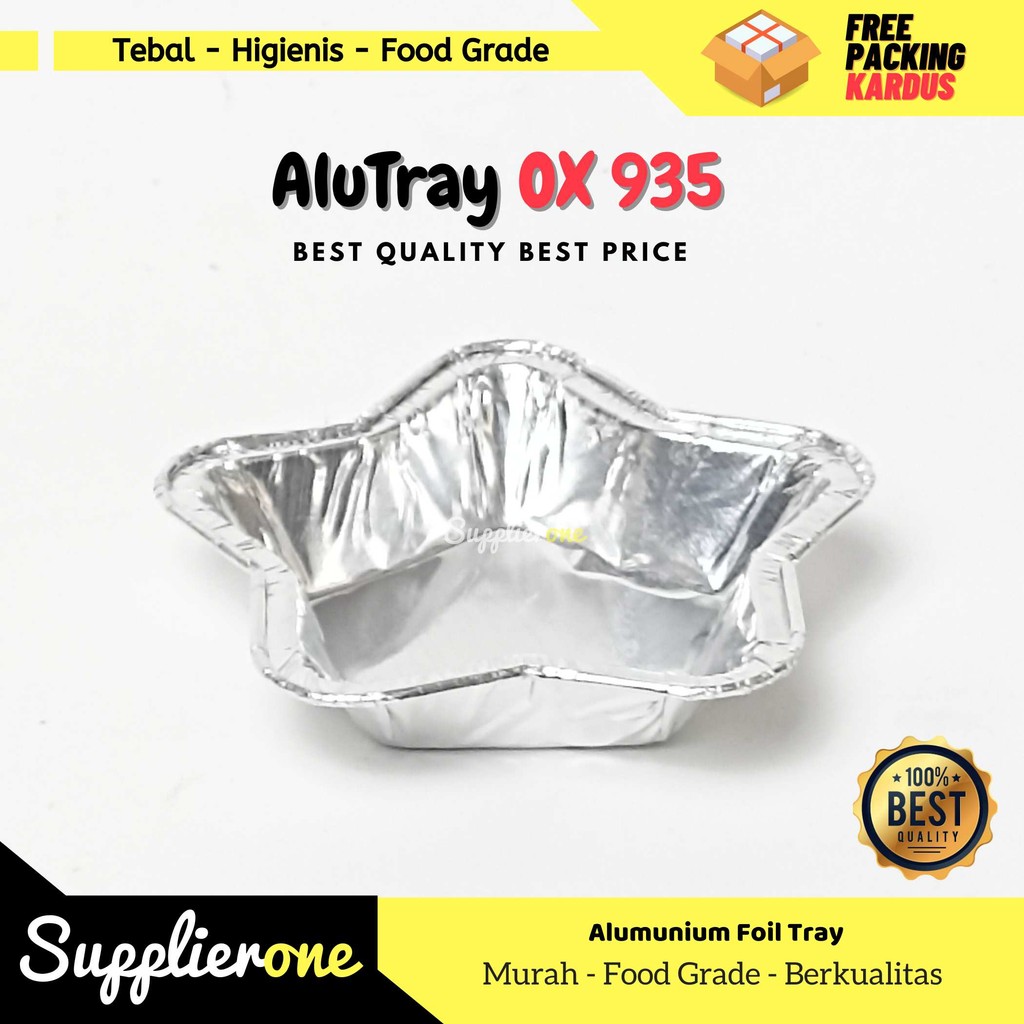 Jual Alumunium Tray OX-935 / Alumunium Cup Bintang / Alumunium Cup OX-935 / Alumunium Foil Tray ...