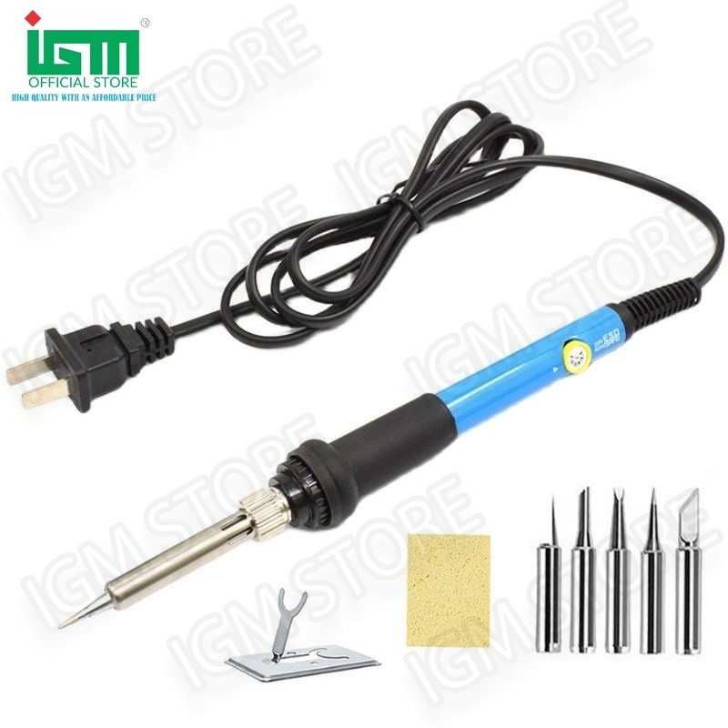 Jual IGM-Solder listrik tangan 60w watt Pengatur Suhu Adjustable Temperature Iron 220v solder hp ...