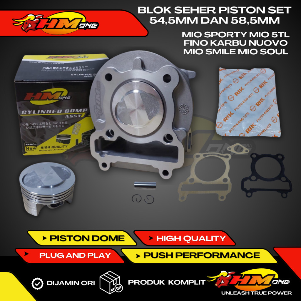 Jual blok seher HMone bore up 54.5mm 58.5mm mio 5TL mio sporty fino lama mio soul karbu nouvo ...