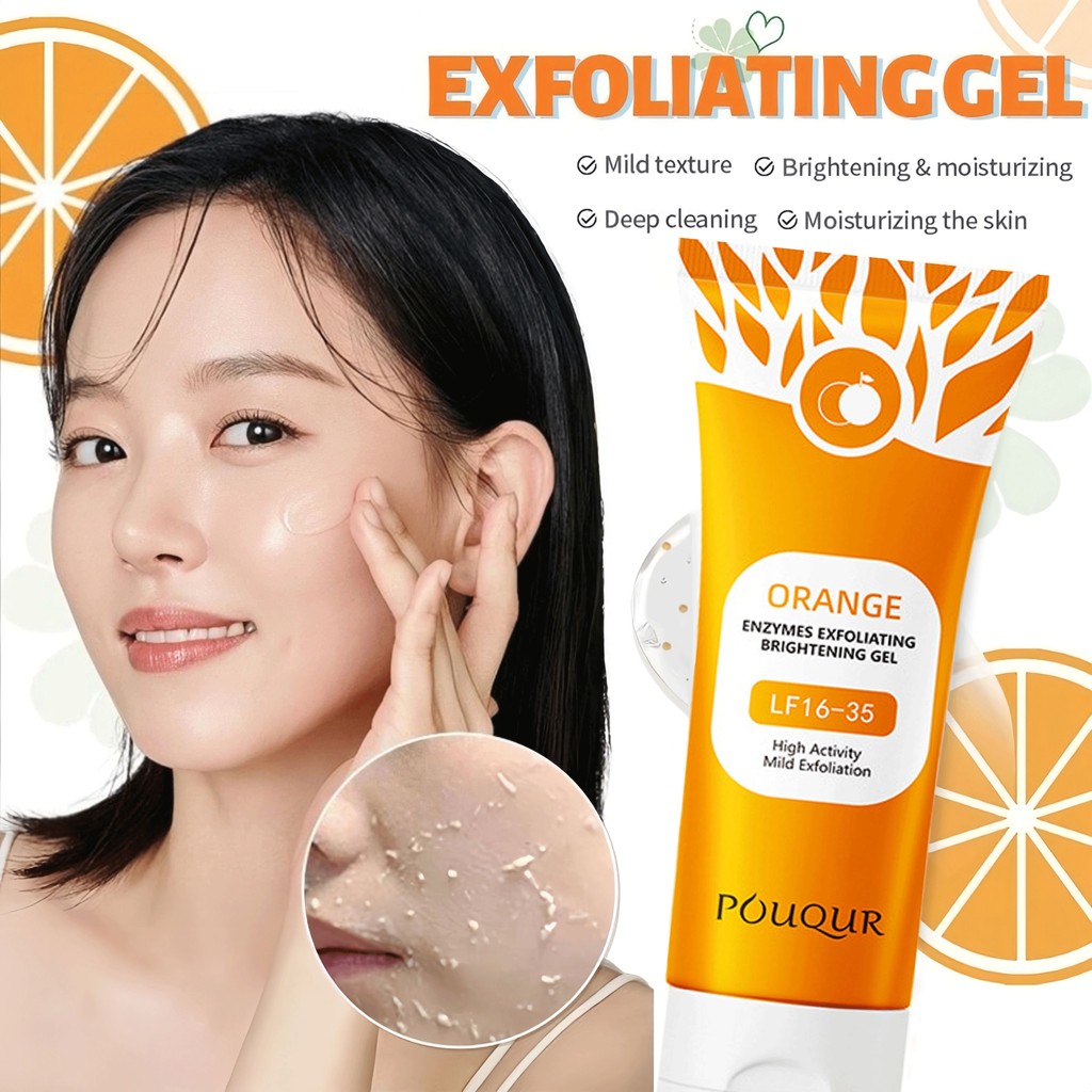 Jual POUQUR Orange Exfoliating Whitening Gel 100g – Cuci Muka Whitening & Sabun Muka Whitening ...