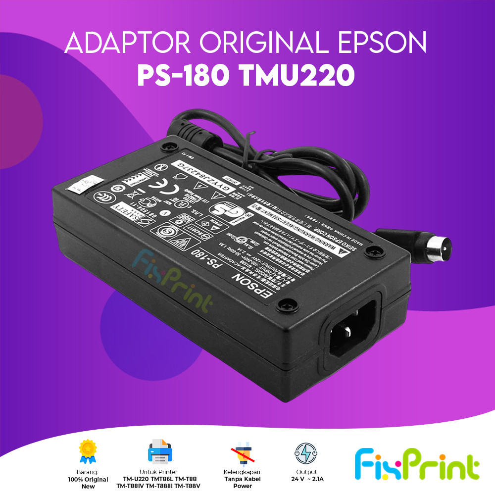 Jual FixPrint Adaptor Power Supply Printer Epson TM-U220 PS180 PS-180 ...