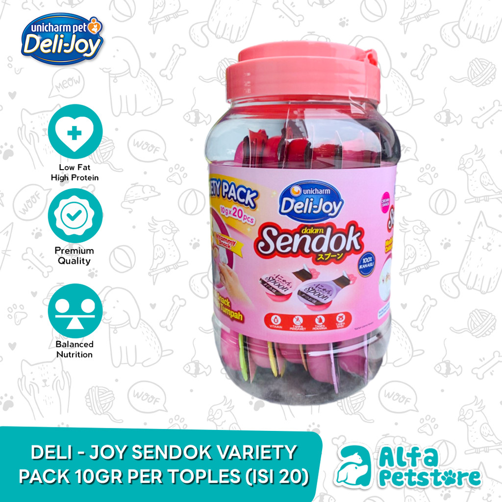 Jual Snack Kucing Deli Joy Sendok Variety Cat Treat Cemilan 10 Gram Per ...