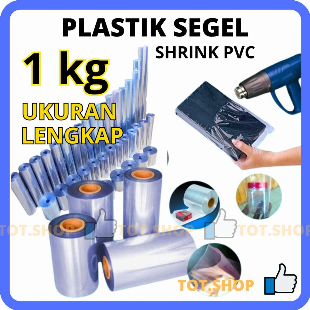 Jual [1-KG] PLASTIK SHRINK PVC Segel Botol Tabung Tutup Buku Gulungan ...