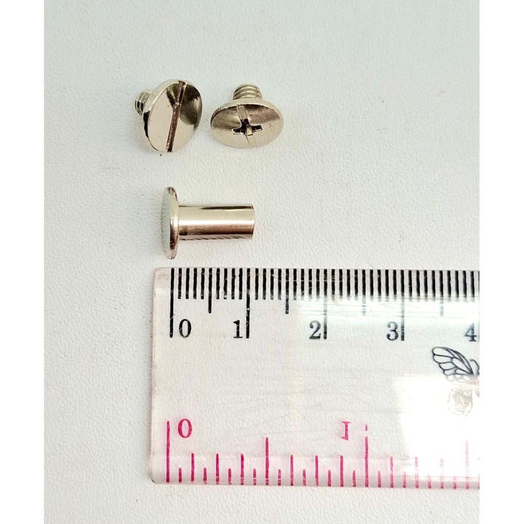 Jual paku baut jilid buku 10mm nikel obeng plus minus | Shopee Indonesia