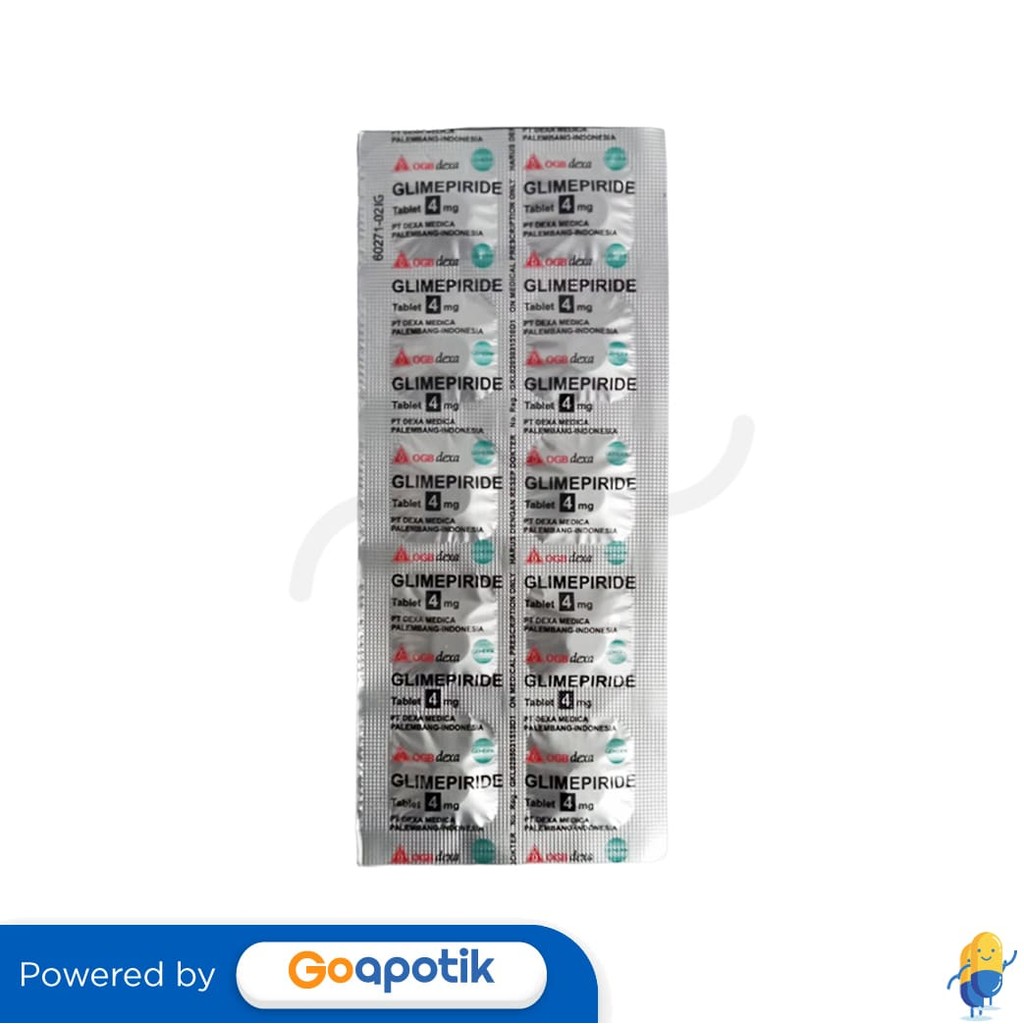 Jual Glimepiride Ogb Dexa Medica 4 Mg Strip 10 Tablet / Diabetes ...