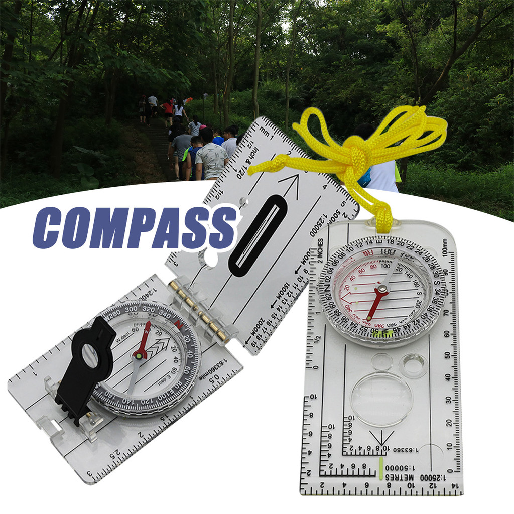 Jual Mistar Kompas Navigasi Acrylic Compass Outdoor Hiking Ruler kompas ...
