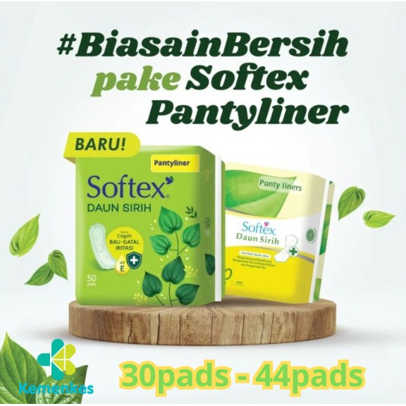 Jual softex baru daun sirih pantyliner 100 organik asli cegah bau gatal iritasi 30 pads 44 pads ...