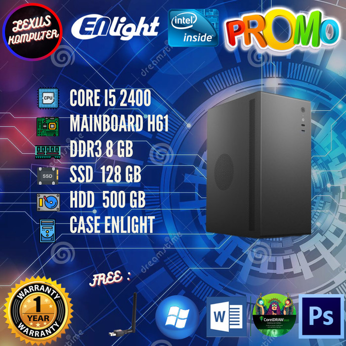Jual PC Komputer CPU Rakitan Core i5 2400 RAM 8GB Admin Kantor Sekolah Lx29 | Shopee Indonesia